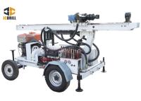 China 24kw Engine Power Water Well Drilling Rig Dth Drilling Machine Trailer Mounted for sale