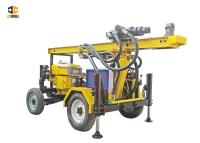 China Hydraulic 4 Wheels Dth Drilling Rig 110m Small Portable Type For Water Well for sale