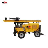 China Portable Trailer Mounted Hydraulic 44KW Small Well Drilling Rig for sale