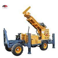 China 355mm 200m Portable Water Well Drilling Rig Trailer Mounted Rotary for sale