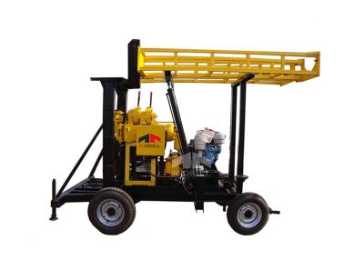 China 200m Hydraulic Water Drilling Machine Small Size Trailer Mounted for sale