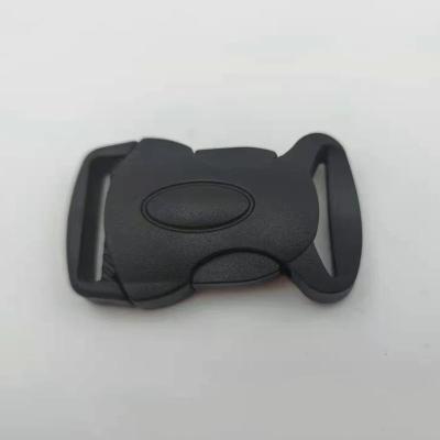 China Customized Luggage 38mm Side Release Buckle Nylon Webbing Plastic Black Buckle for sale