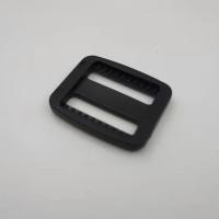 China Adjustable 1'' Black Plastic Clasp Buckle Customized Logo 1 Inch Triglide for sale