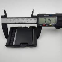 China 71.4*57.8mm Double Side Release Buckle Black Plastic Clasps For Straps for sale
