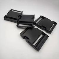 China 71.4*57.8mm Double Side Release Buckle Black Plastic Clasps For Straps for sale