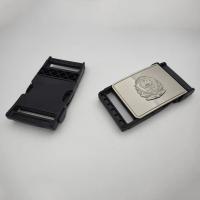 China Black Sliver 1.5 Inch Quick Release Buckle Custom LOGO Easy Release Buckle for sale