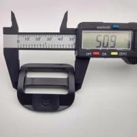 China Garment Half Round Plastic Tri Glide Buckle 50mm Plastic Fasteners For Straps for sale