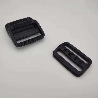 China Backpack Black Plastic Tri Glide Buckle Adjustable Bag Strap Buckle for sale