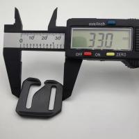 China OEM 33mm Plastic Tri Glide Buckle With Half Round Shape for sale