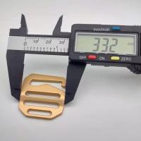 China Luggage Plastic Tri Glide Buckle 38.8mm*33.2mm Gold Slide Buckle for sale