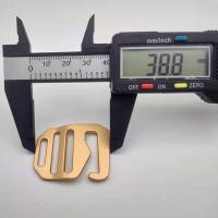 China Luggage Plastic Tri Glide Buckle 38.8mm*33.2mm Gold Slide Buckle for sale