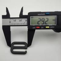China Customized 29.3*23.1mm Plastic Rucksack Clips L Shaped Elastic Strap Adjuster for sale