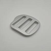 China Zinc Alloy Metal Silver Square Belt Buckle Tri Glide Slide Buckle for sale