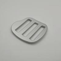 China Zinc Alloy Metal Silver Square Belt Buckle Tri Glide Slide Buckle for sale
