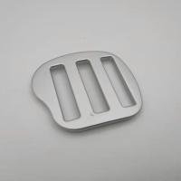 China Zinc Alloy Metal Silver Square Belt Buckle Tri Glide Slide Buckle for sale