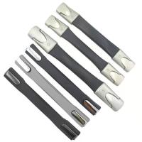 China OEM ODM Short Handbag Buckles Handles Black And Silver for sale