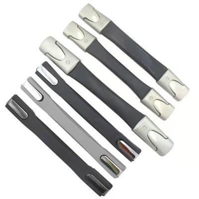 China OEM ODM Short Handbag Buckles Handles Black And Silver for sale