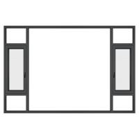 China Soundproof Aluminium Exterior Casement Window Double Glass Heat Insulated for sale