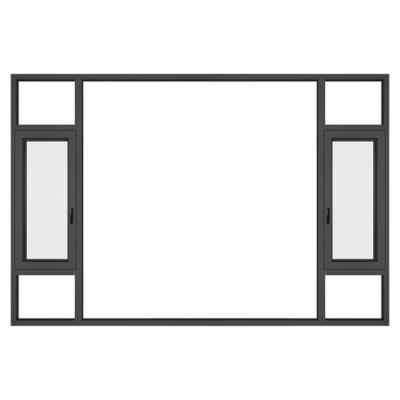 China Soundproof Aluminium Exterior Casement Window Double Glass Heat Insulated for sale