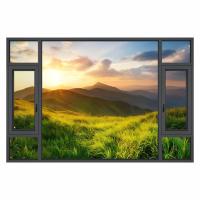 China 6063-T5 Aluminum Tilt And Turn Windows Energy Efficient Heat Insulated for sale