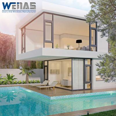 China Heat Break Airtight Exterior Aluminium Frame Casement Window Double Glazed for sale
