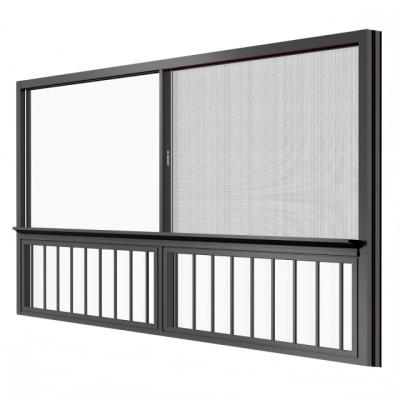 China Hidden Six Tacks Exterior Alum Sliding Window Thermal Insulated for sale