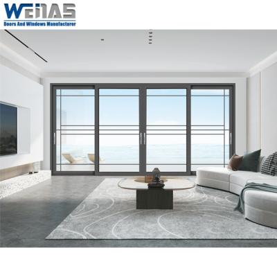 China Automatic Balcony Patio Thermal Insulation Aluminum Heavy Duty Sliding Door for sale