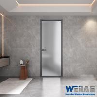 China Interior Waterproof Aluminum Casement Doors Toilet Aluminum Bathroom Door for sale
