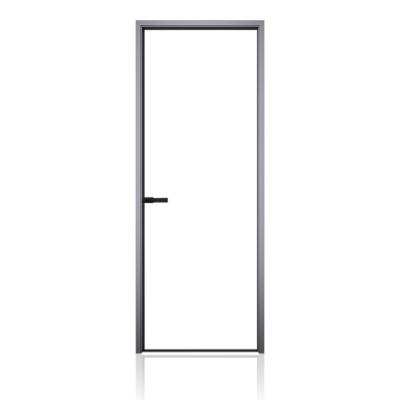 China Ultra Slim Edge Single Glass Aluminium Swing Doors Silent For Office for sale