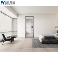 China Ultra Slim Edge Single Glass Aluminium Swing Doors Silent For Office for sale