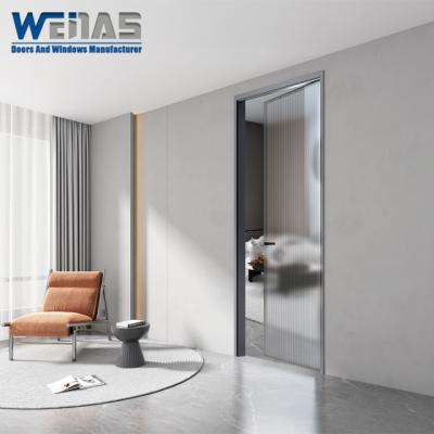 China Sleek Office Aesthetic Aluminium Casement Door Ultra Narrow Frame for sale