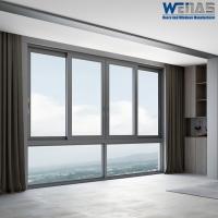 China Housing Safe Aluminum Sliding Glass Windows Single Glass Space Saving Insects Control for sale