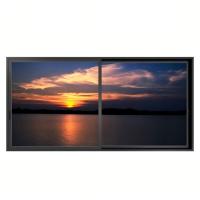China Thermal Insulation Double Sliding Aluminium Doors Exterior Aluminum Patio Doors for sale