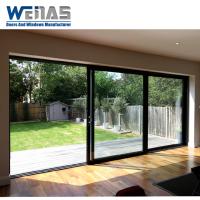 China Balcony Or Patio Soundproof Heavy Duty Aluminium Sliding Doors 6063-T5 Material for sale