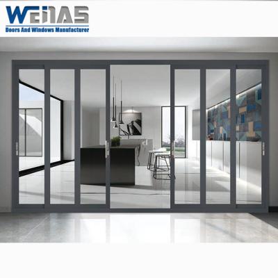 China Heavy Duty Aluminium Sliding Door With Double Glazing And Soundproofing for sale
