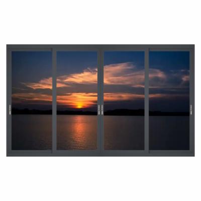 China Aluminum Soundproof Double Glass Heavy Duty Sliding Doors for Patio for sale