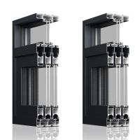 China Heavy Duty Aluminium Balcony Sliding Door With High Windproof Performance for sale