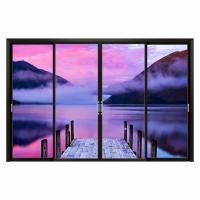 China Wind Resistant Aluminium Double Glazed Patio Doors Exterior 5mm Profile Thickness for sale