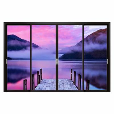 China Wind Resistant Aluminium Double Glazed Patio Doors Exterior 5mm Profile Thickness for sale