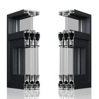 China Wind Resistant Aluminium Double Glazed Patio Doors Exterior 5mm Profile Thickness for sale