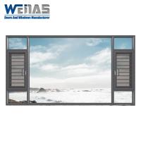 China Soundproof Commercial Aluminum Casement Windows Stainless Steel Anti Mosquito Screen Heat Insulation for sale