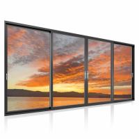 China Durable and Stylish Modern Aluminum Alloy Heavy Duty Sliding Glass Doors for sale