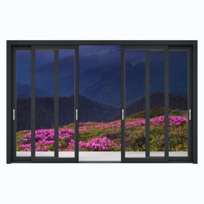 China Broken Bridge System Double Glazed Aluminium Sliding Doors Heavy Duty for sale