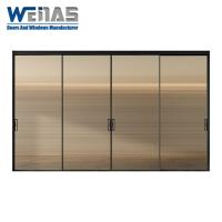 China Cloakroom Or Bedroom Partition Sliding Door Sound Insulation Ultra Slim Sliding Door for sale