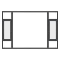 China Double Glazed Aluminium Casement Windows Simple Design Space Saving for sale