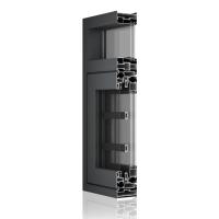 China Matt Black Double Glazed Aluminium Casement Windows With Mosquito Screen for sale