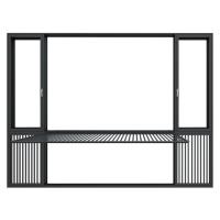China Double Glass Sound Insulated Tilt Turn Aluminium Windows 6063-T5 Average 1.4mm Profile for sale