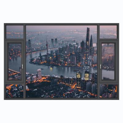 China Stable Exterior And Interior Aluminum Double Glazed Windows Swing Casement Windows for sale