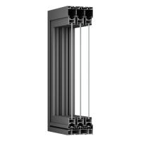 China Project Major Single Glass Aluminium Sliding Windows Simple Structure for sale