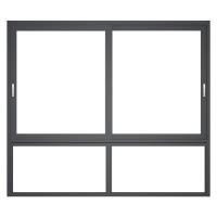 China Regular Design Double Glazed Aluminum Sliding Sash Windows With Screen Mesh for sale